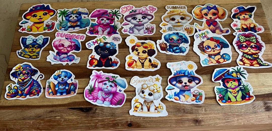 Sticker Pack Puppy Sticker Pack Hand Crafted Cute Puppy Stickers 20 ...
