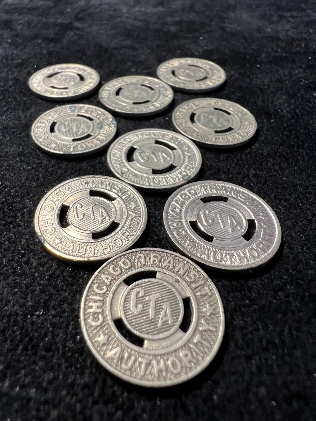 Vintage Chicago Transit Authority Tokens - Set of 8 CTA Subway and Bus ...