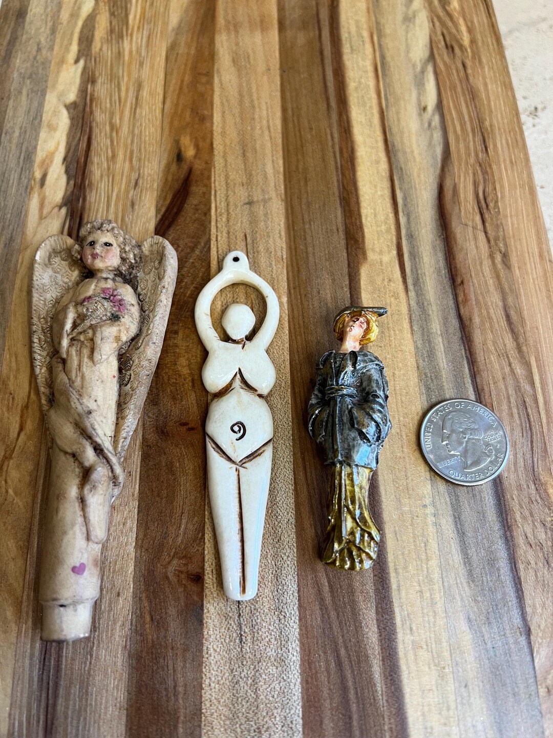 Set of 3 Vintage Figurine Handles | Goddess, Angel, and Renaissance ...