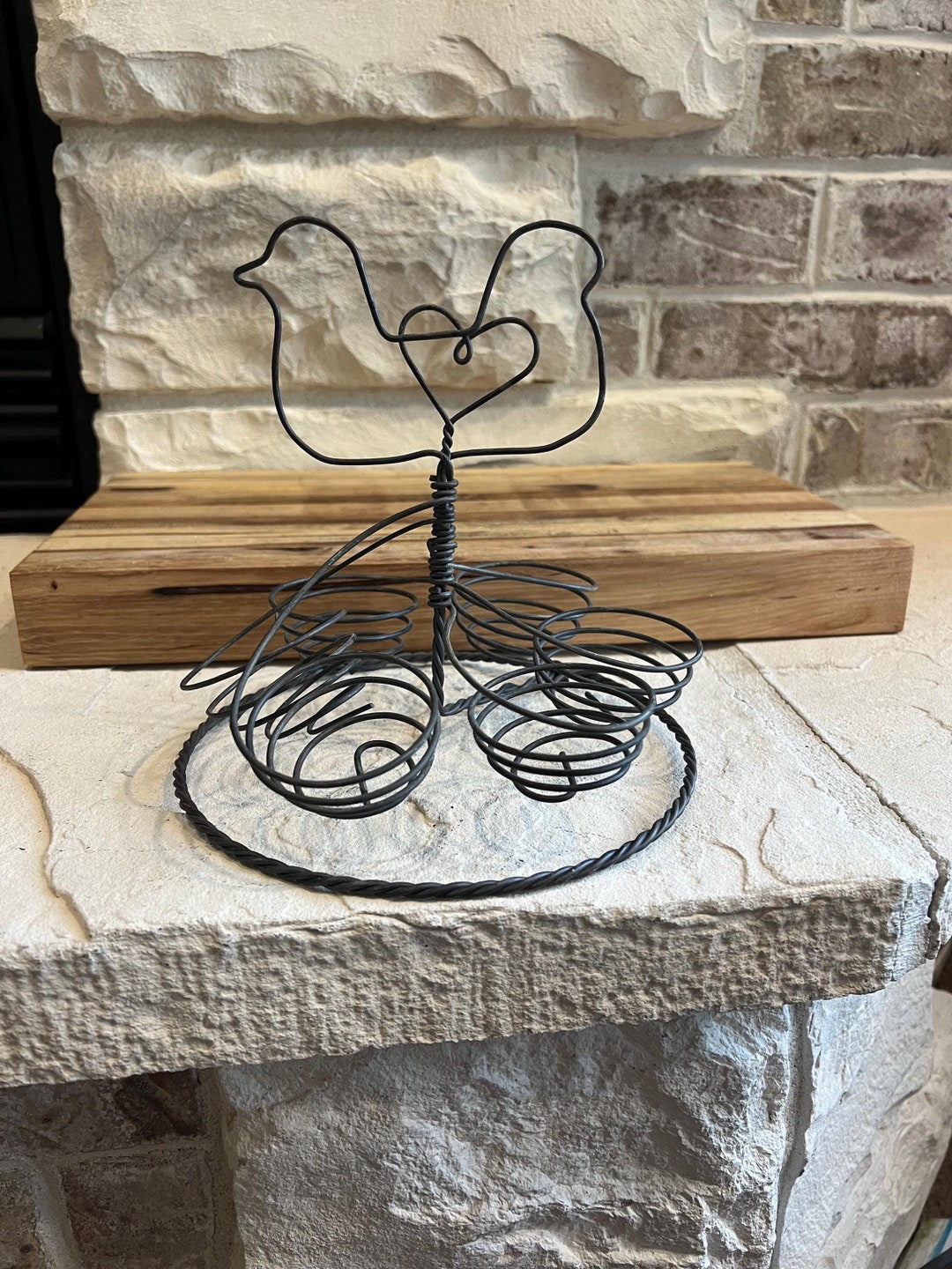 Vintage French Wire Egg Rack: Rustic Rooster Farmhouse Decor - Etsy