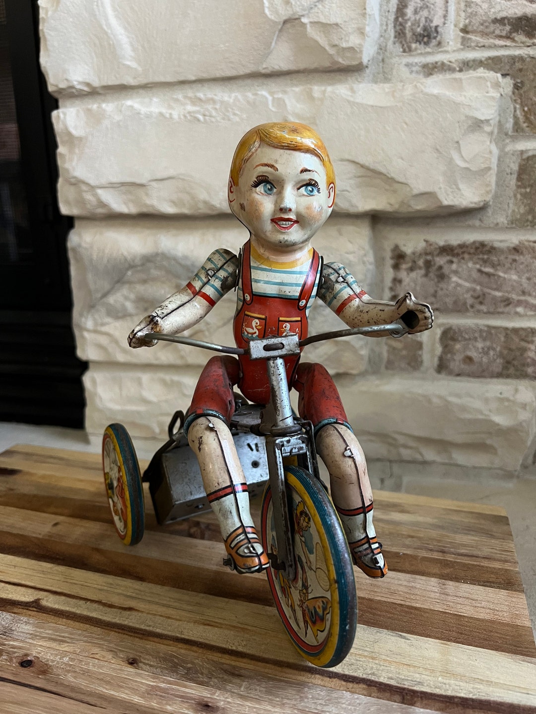Rare Find Kiddy Cyclist Tin Wind up Toy Vintage 1930's Toy Wind up Toy ...