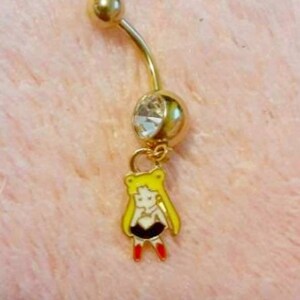 Moonstone Cosmetix Sailor Moon Inspired Belly Ring | 14g Navel Piercing ...