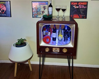 Mid Century 1980s Tv Bar With Bluetooth and - Etsy
