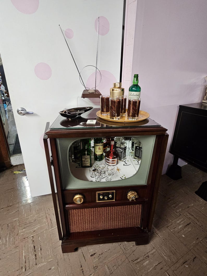 Mid Century 1950's Hoffman TV Bar With Bluetooth and Color Lighting ...