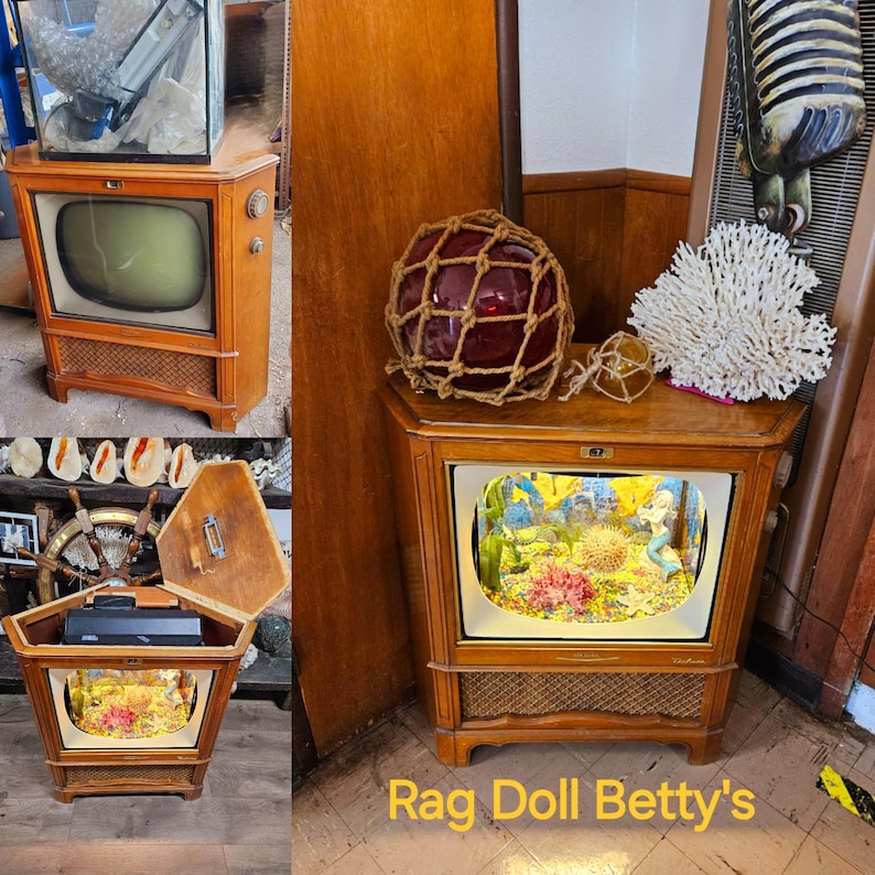 Mid Century 1960's RCA Victor Corner Tv Aquarium - Etsy