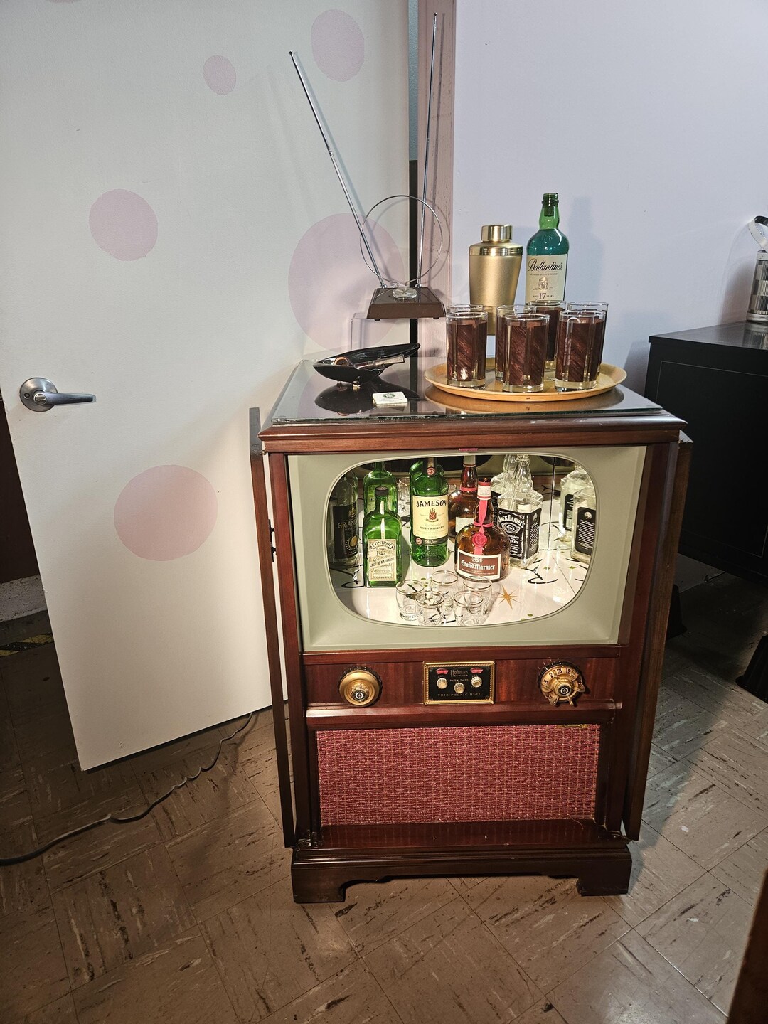 Mid Century 1950's Hoffman TV Bar With Bluetooth and Color Lighting - Etsy