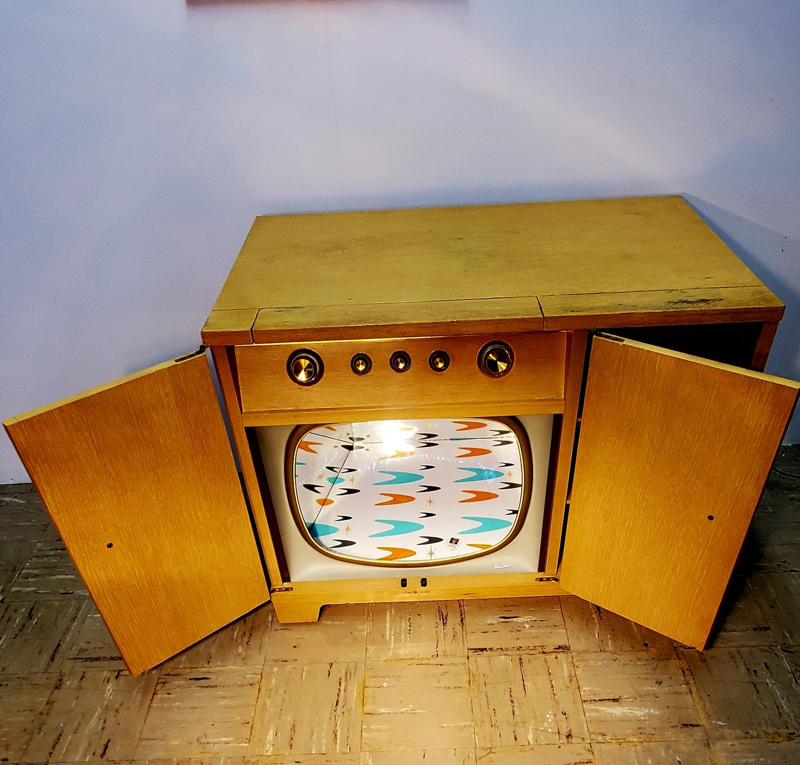 Midcentury 1954 General Electric Ultra Vision TV Bar With Bluetooth and ...