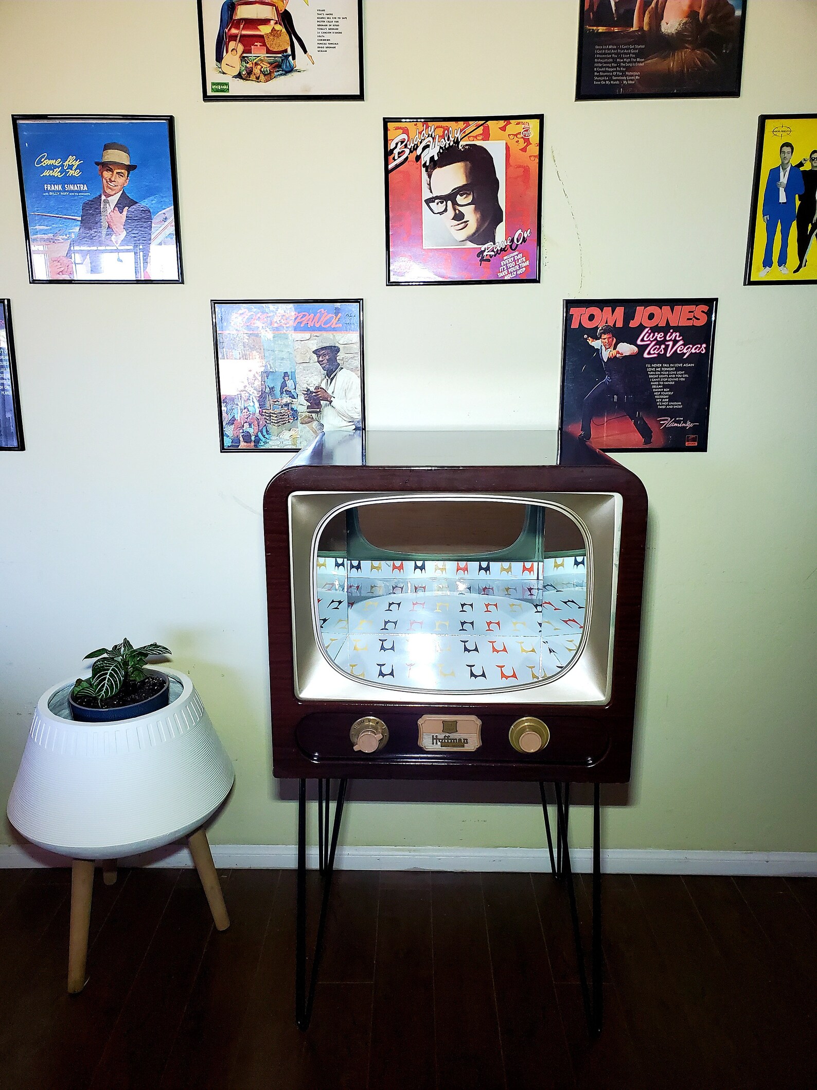 Mid Century 1950'S Hoffman Tv Bar With Bluetooth and Multi-color Led ...