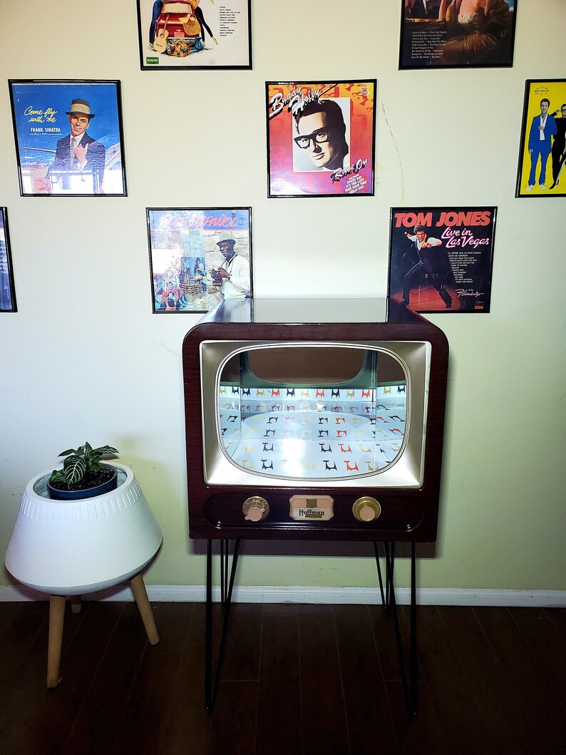 Mid Century 1950'S Hoffman Tv Bar With Bluetooth and Multi-color Led ...