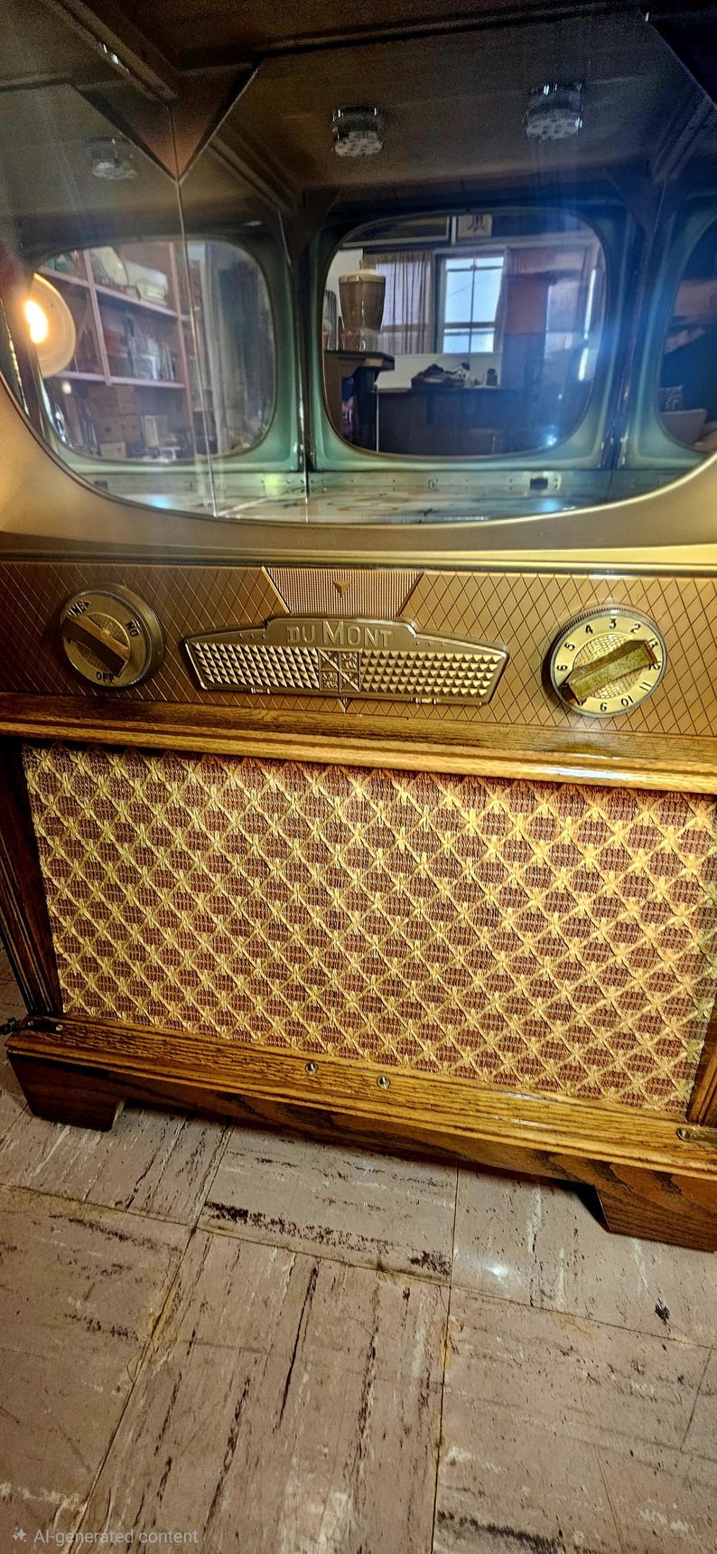 Mid Century 1950's Dumont TV Bar With Bluetooth and Multi-color Lights ...