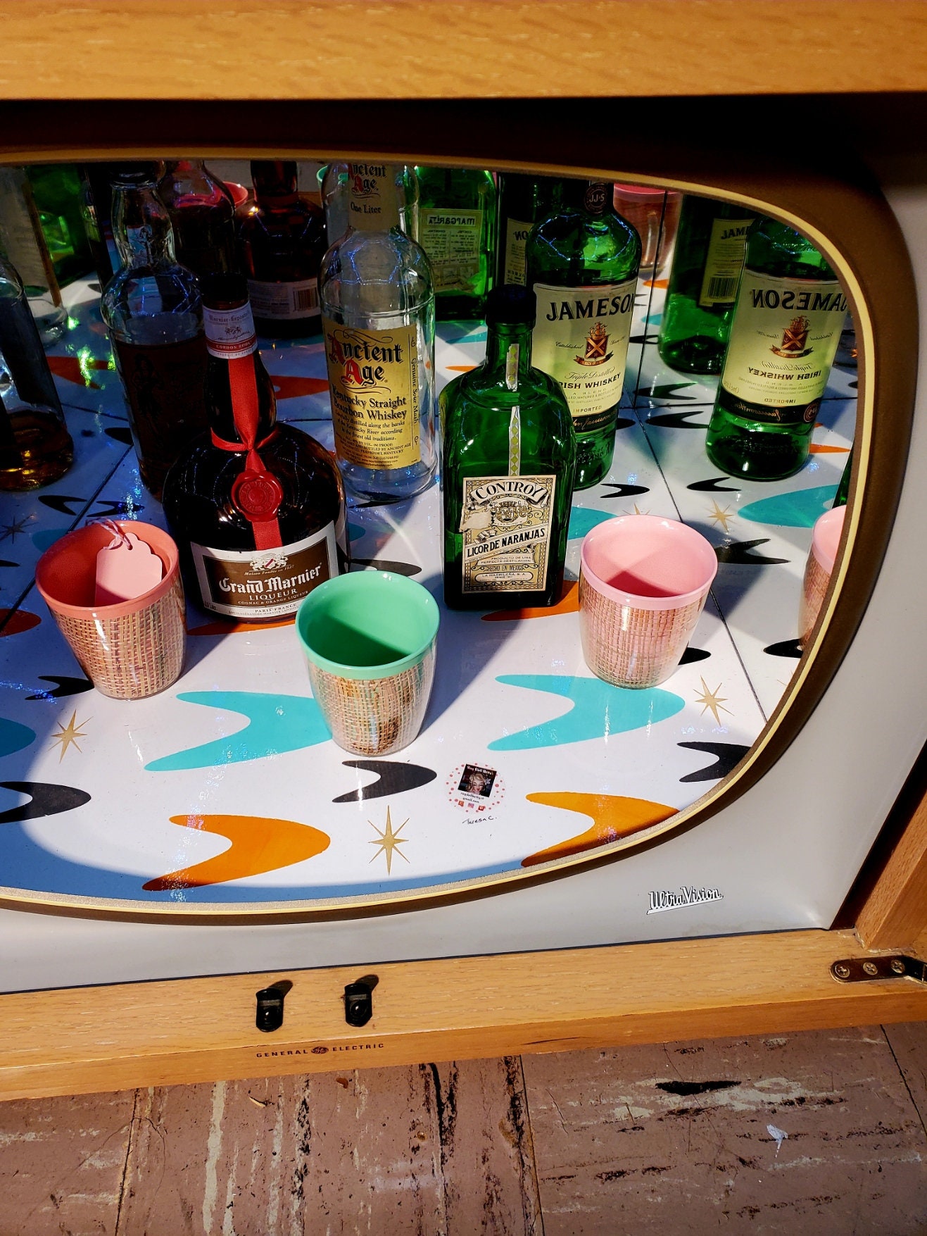 Midcentury 1954 General Electric Ultra Vision TV Bar With Bluetooth and ...