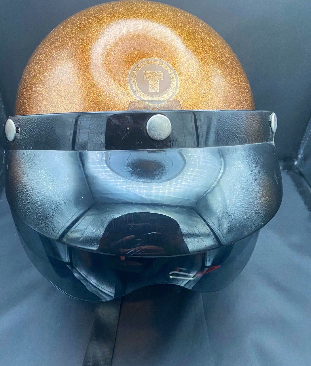 Vintage 1970’s Copper Metalflake Motorcycle/snowmobile Helmet - Etsy