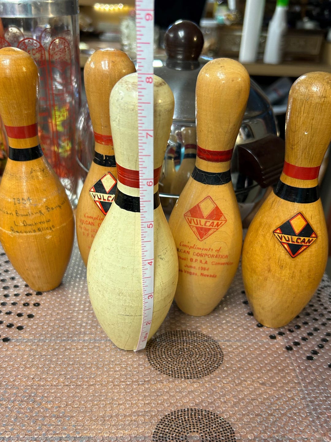 Vintage Miniature Bowling Pin Vulcan Corporation Salesman Sample ...