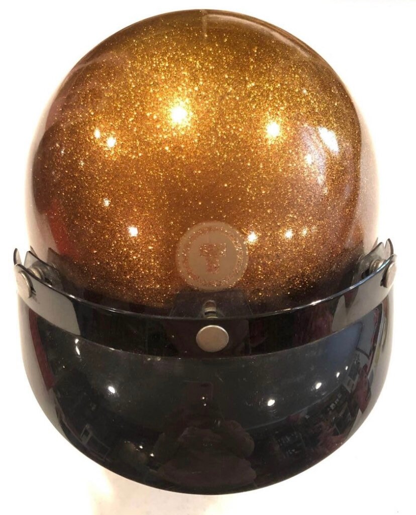 Vintage 1970’s Copper Metalflake Motorcycle/snowmobile Helmet - Etsy
