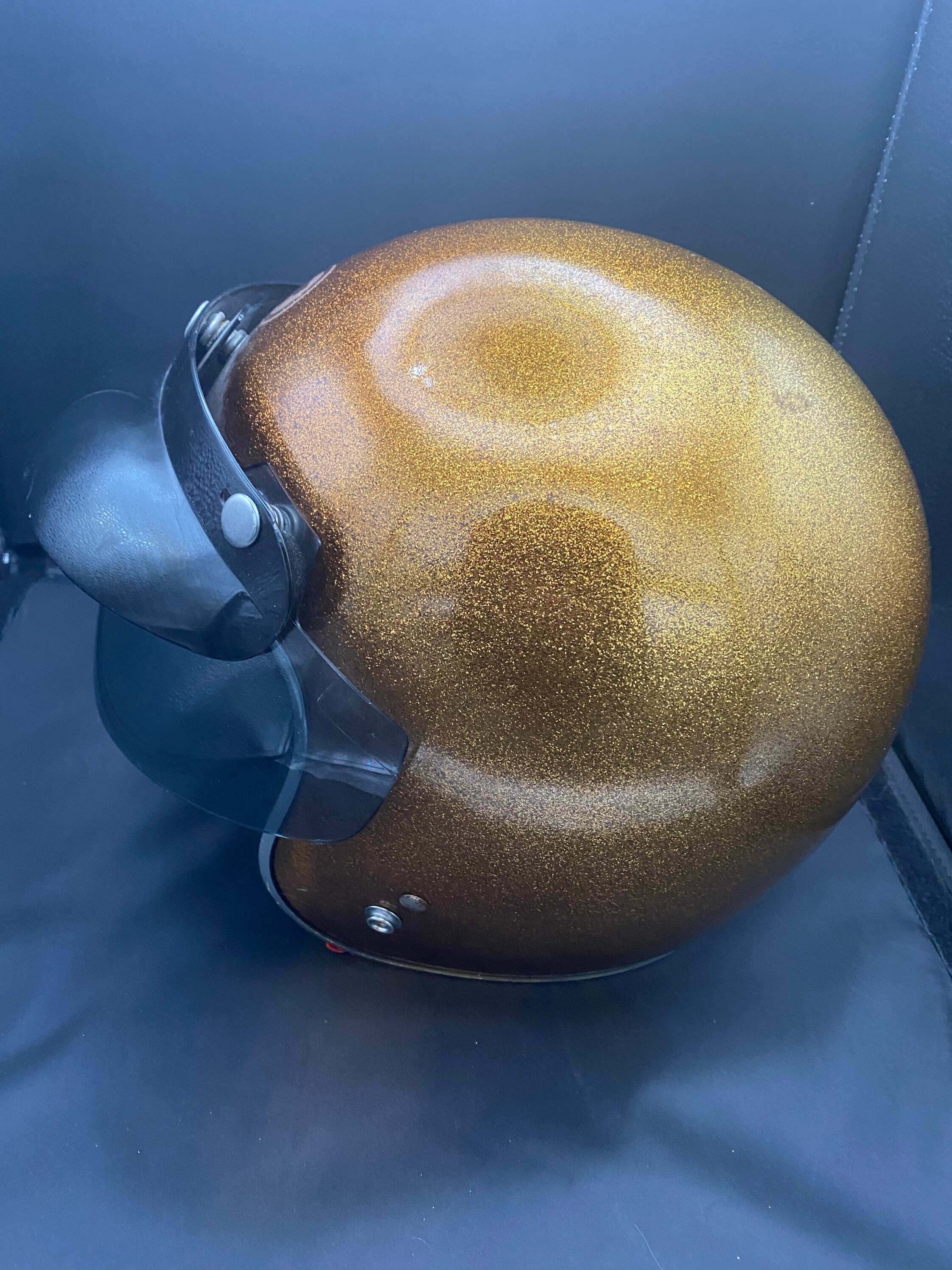 Vintage 1970’s Copper Metalflake Motorcycle/snowmobile Helmet - Etsy