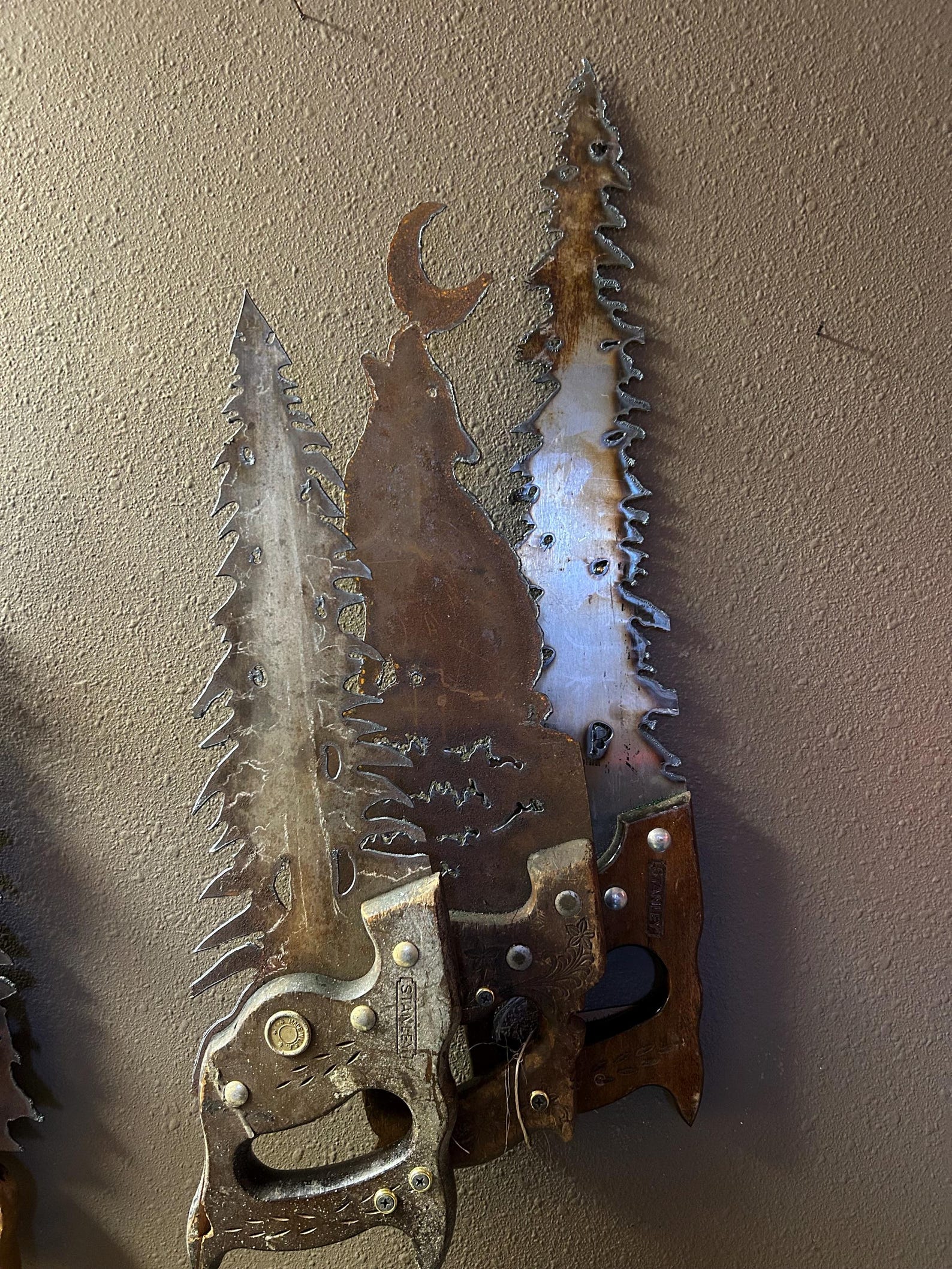Recycled Metal Forest Wall Art, Hand Cut Saw Collage NEW COLLAGES ADDED ...