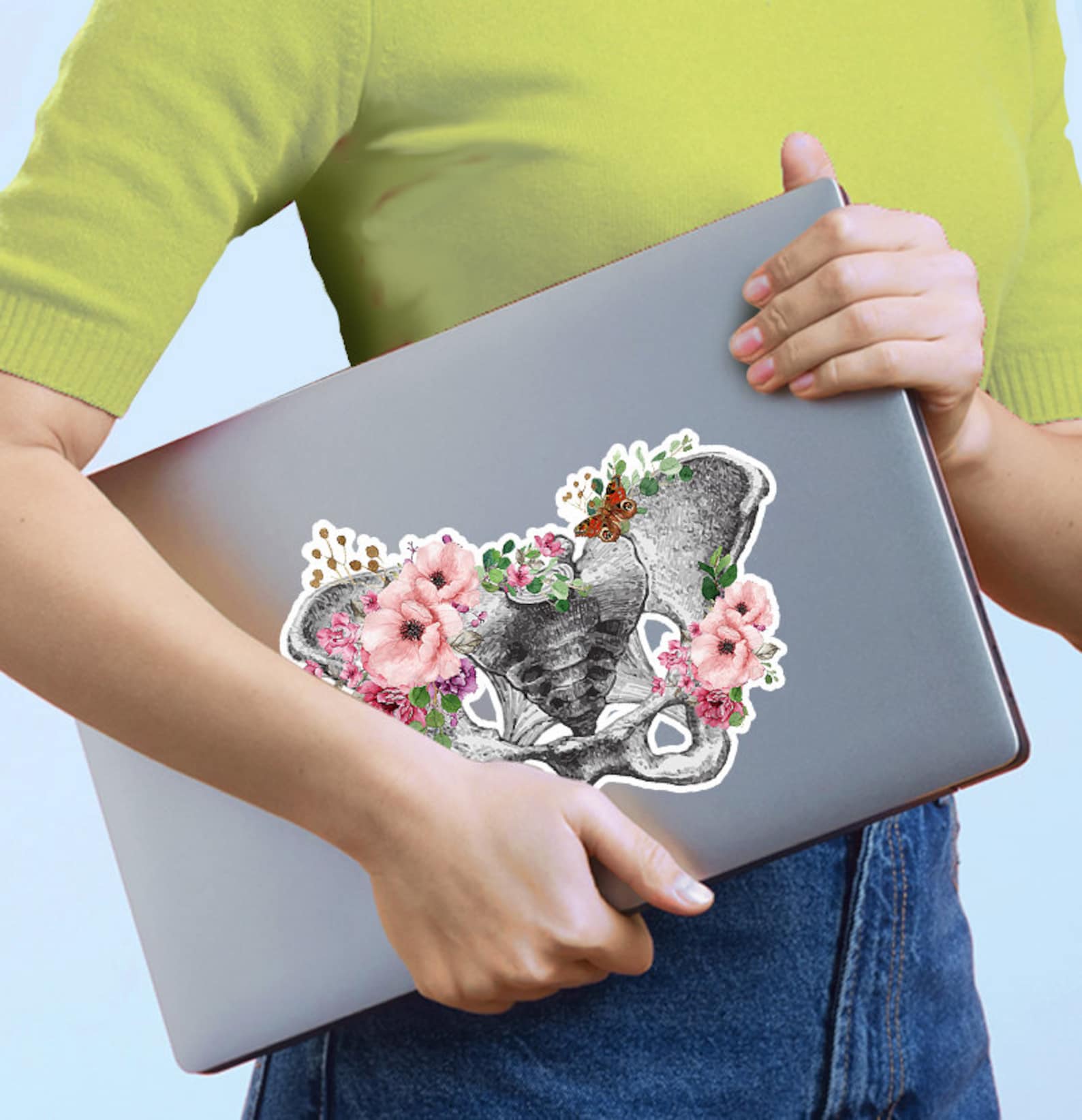 Floral Pelvis Anatomy Vinyl Sticker, Science Student Gift - Etsy