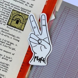 Peace Sign Sticker. Peace Hand Vinyl Sticker. Laptop Sticker. - Etsy