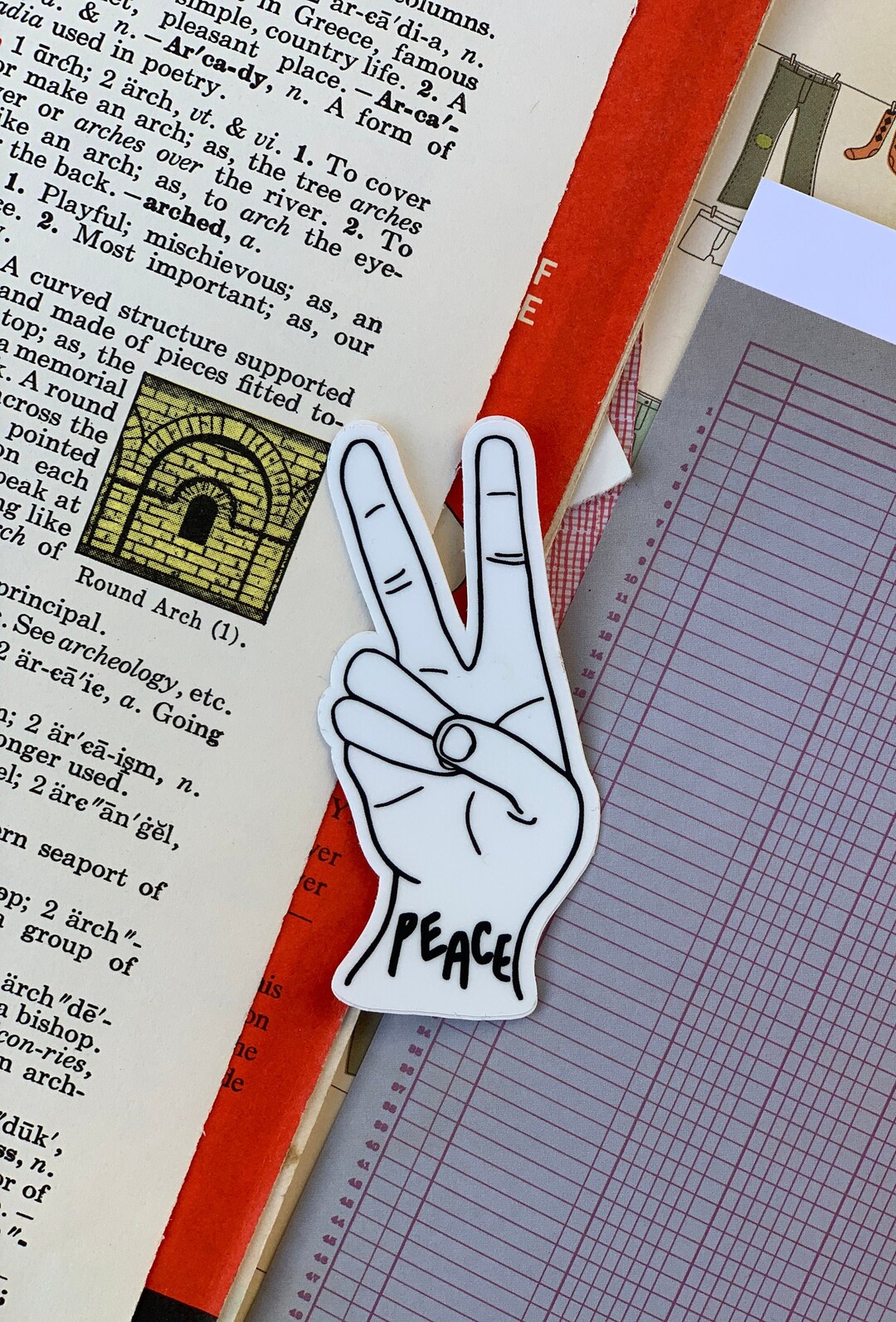 Peace Sign Sticker. Peace Hand Vinyl Sticker. Laptop Sticker. - Etsy