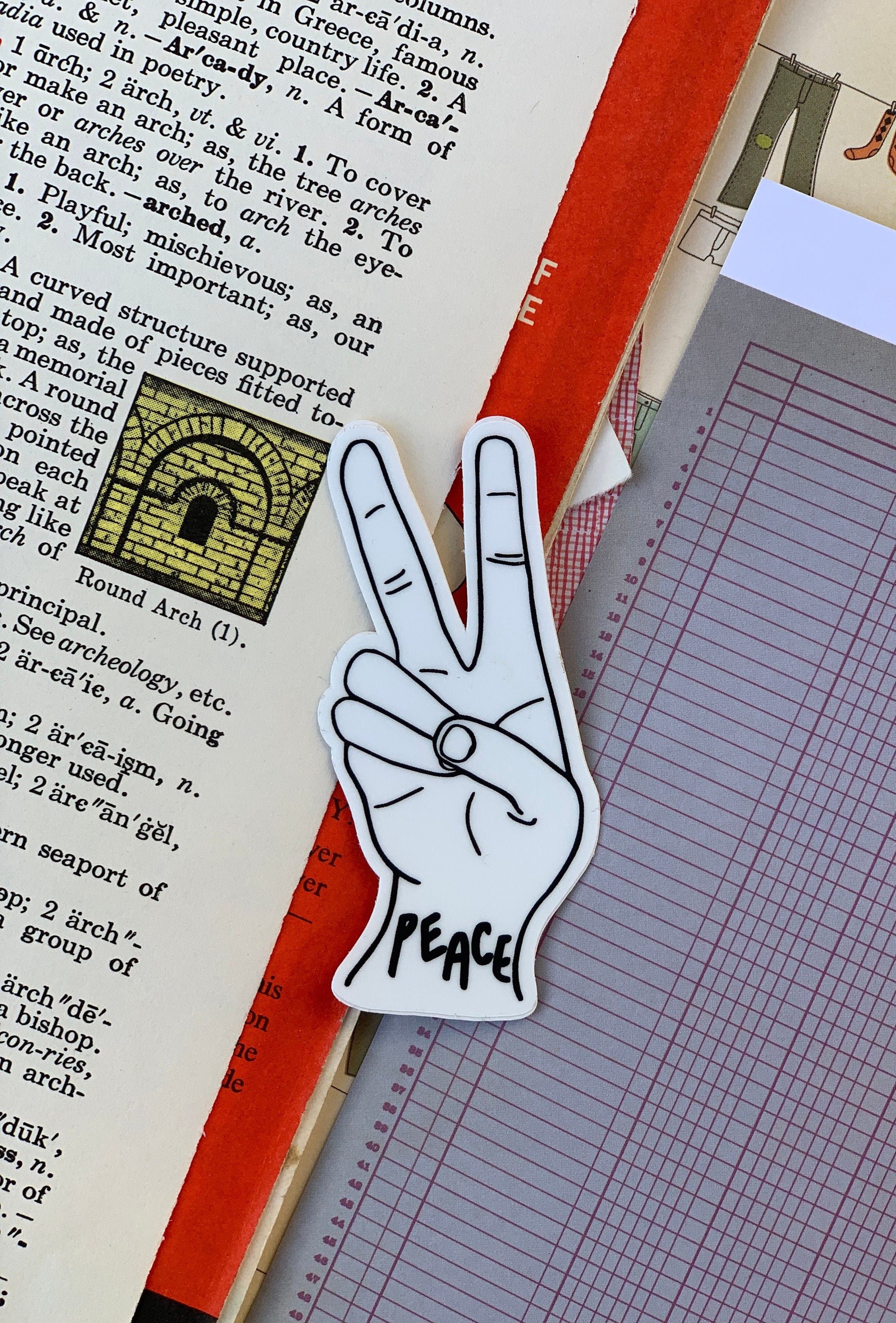 Peace Sign Sticker. Peace Hand Vinyl Sticker. Laptop Sticker. - Etsy
