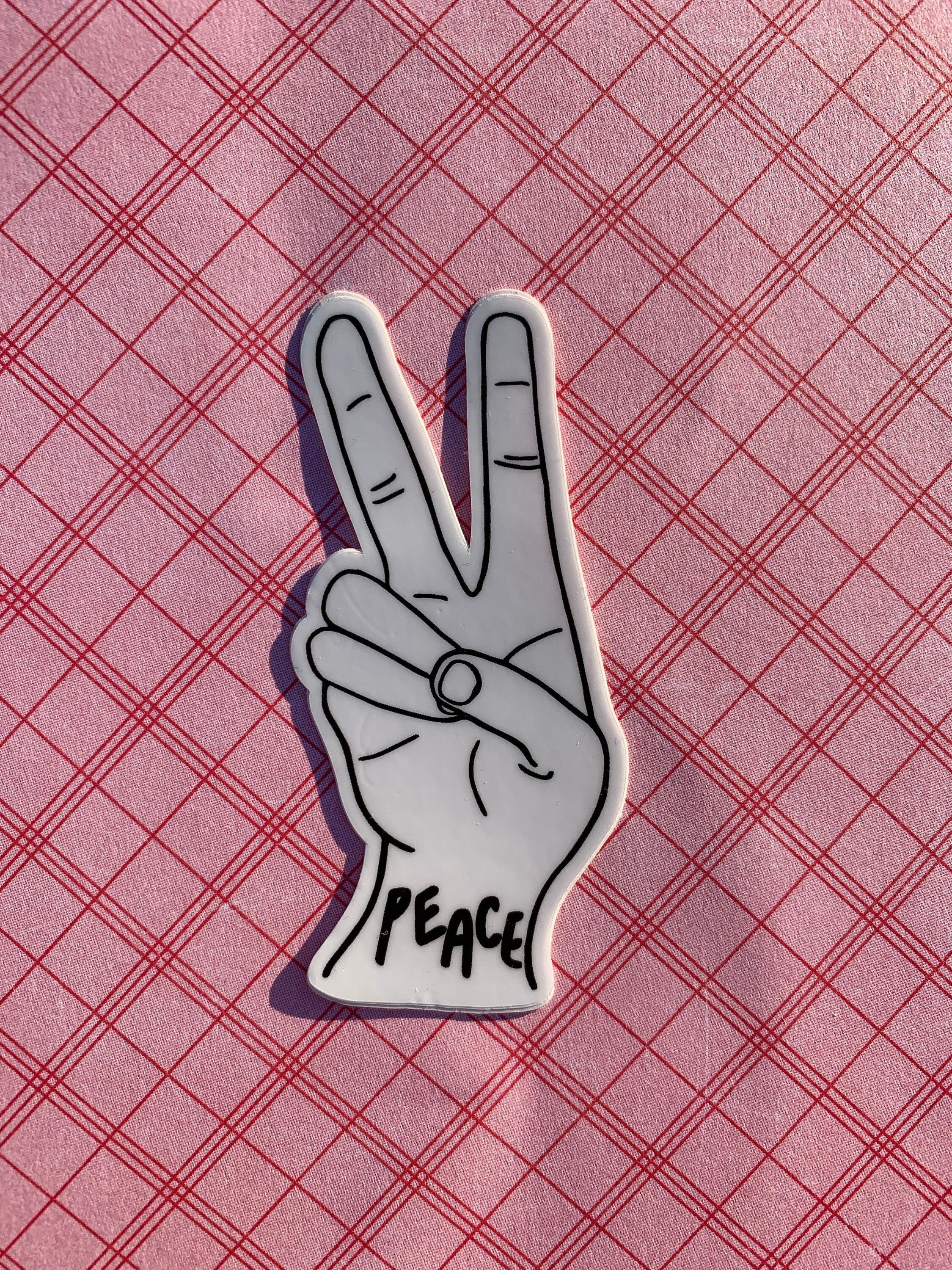 Peace Sign Sticker. Peace Hand Vinyl Sticker. Laptop Sticker. - Etsy