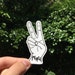 Peace Sign Sticker. Peace Hand Vinyl Sticker. Laptop Sticker. - Etsy