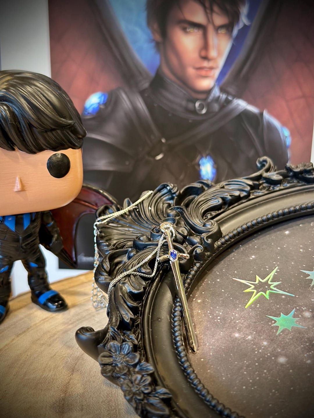 Azriel Shadowsinger Siphon Sword Silver Necklace - SJM Acotar - Etsy