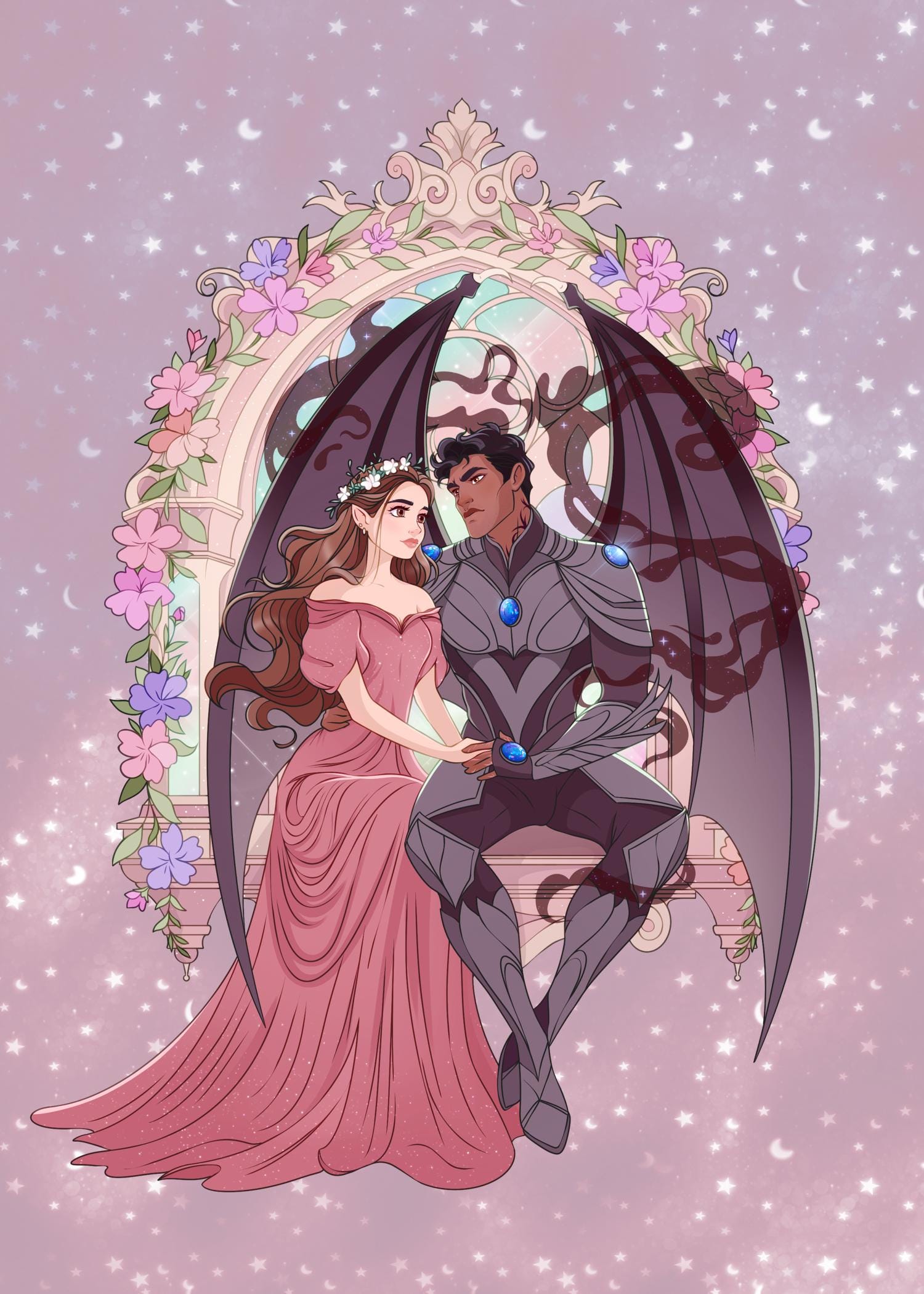 Elriel Azriel and Elain Print - SJM Night Court Fan, Book Lover Gift ...