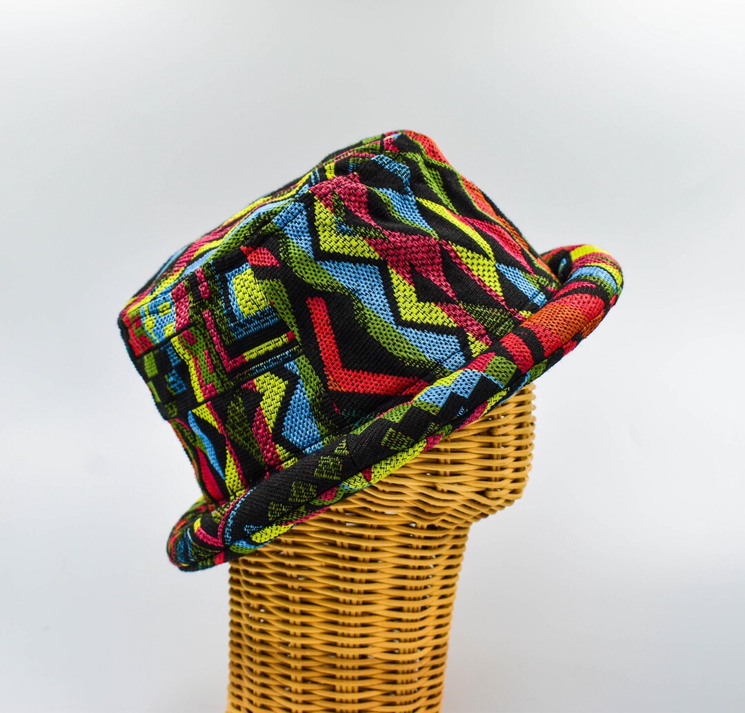 Hippie Bucket Hat, Boho Hat, Roll Brim Hat, Thai Hat, Festival Hat ...