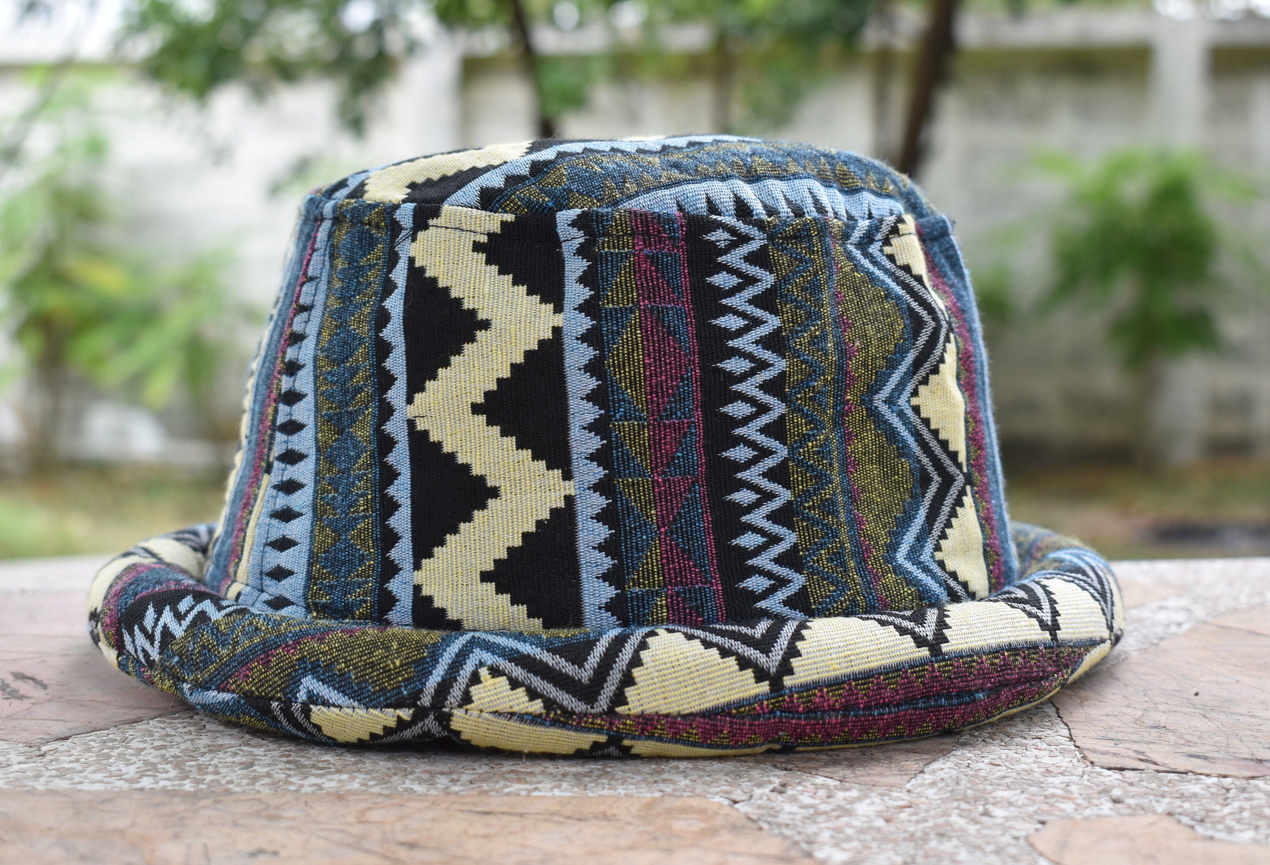 Hipster Hat Bucket Hat Tribal Hat Colorful Festival Hat | Etsy