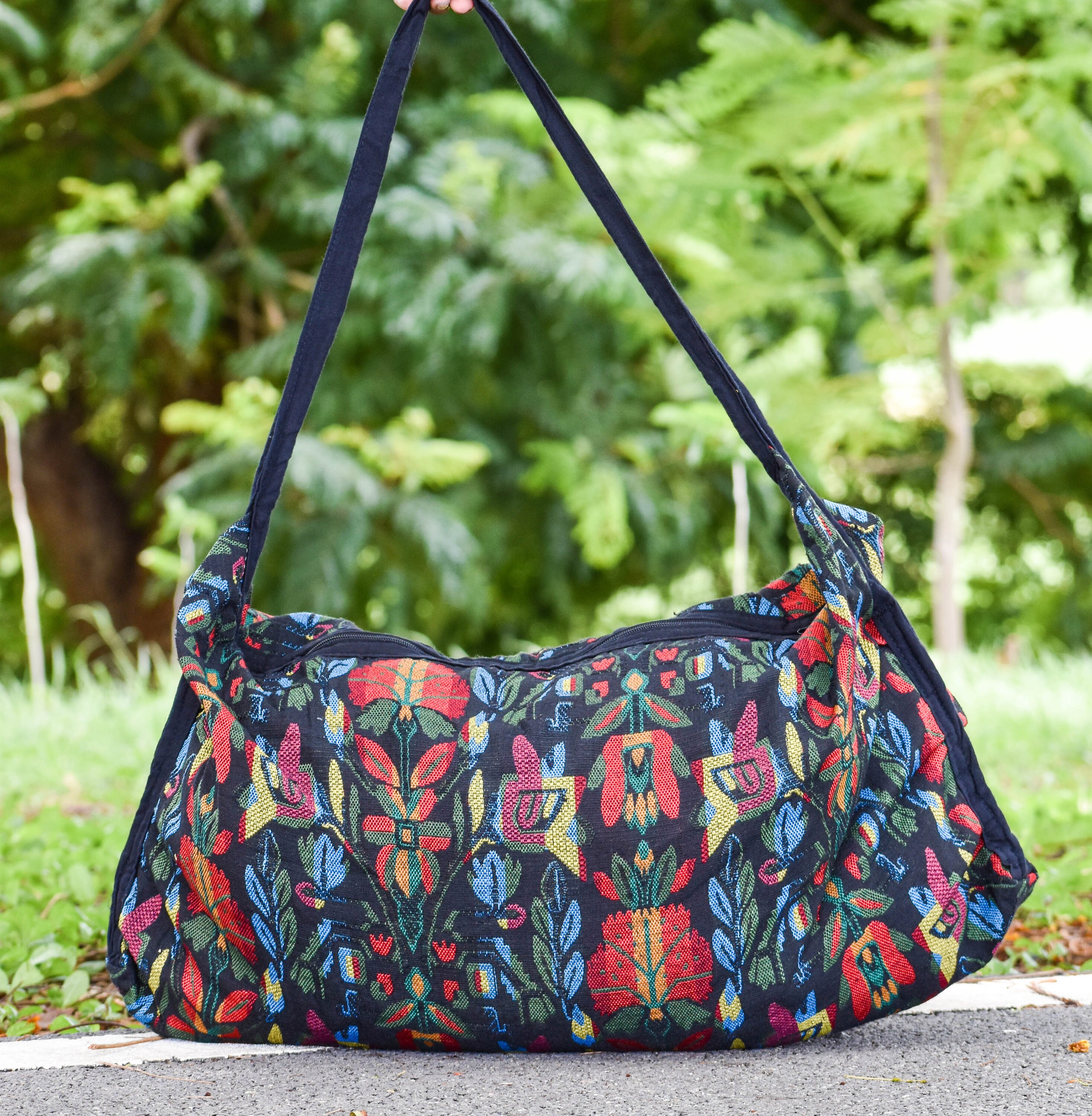 Black Aztec Duffel Bag Overnight Bag Yoga Handbagtravel | Etsy