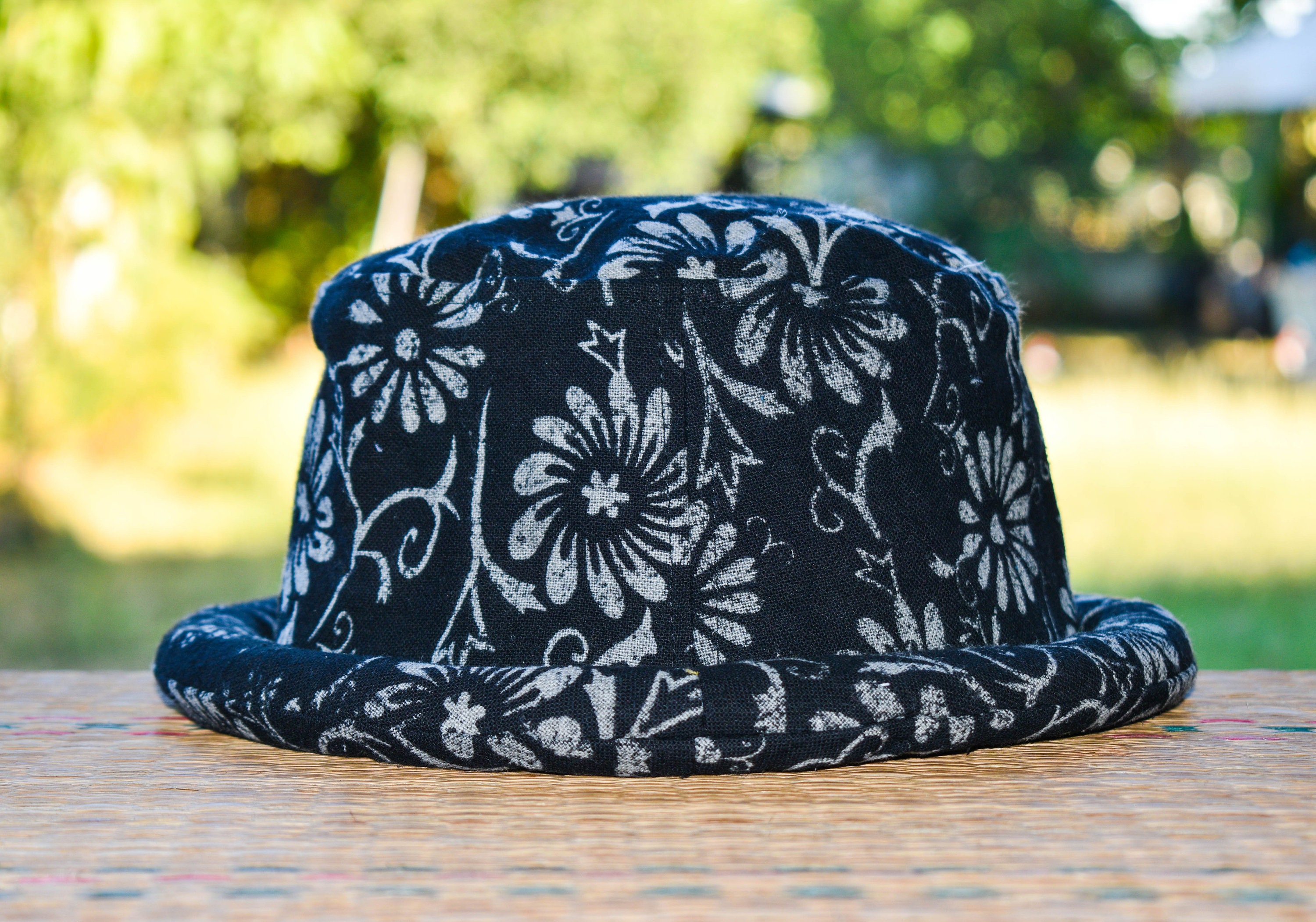 Bucket Boho Roll Brim Hat Thai Hill Tribe Hat Cotton Hat | Etsy