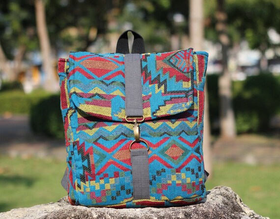 Satchel Backpack Purse Tribal Style Southwest School | Etsy