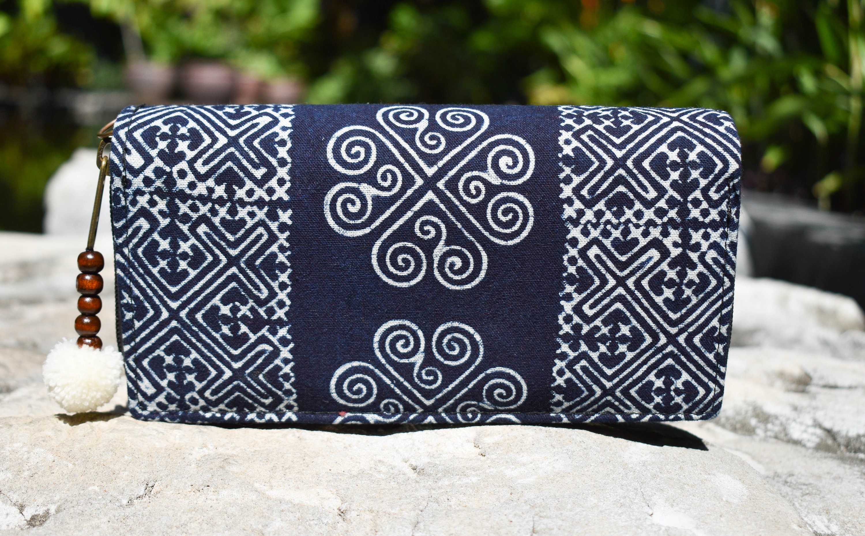 Card Holder Wallet Boho Long Wallet Hmong Phone Wallet | Etsy