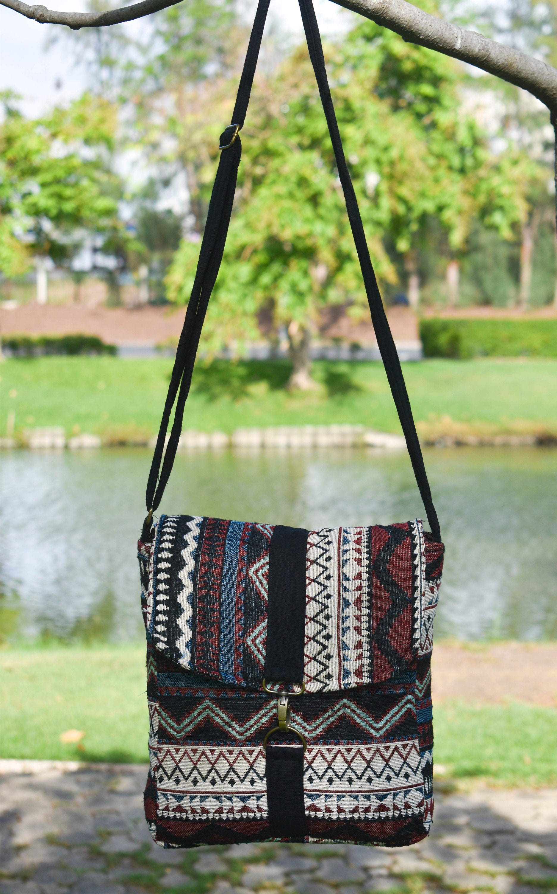 Hippie Bag Messenger Bag Men Geometric Bag Aztec Bag | Etsy