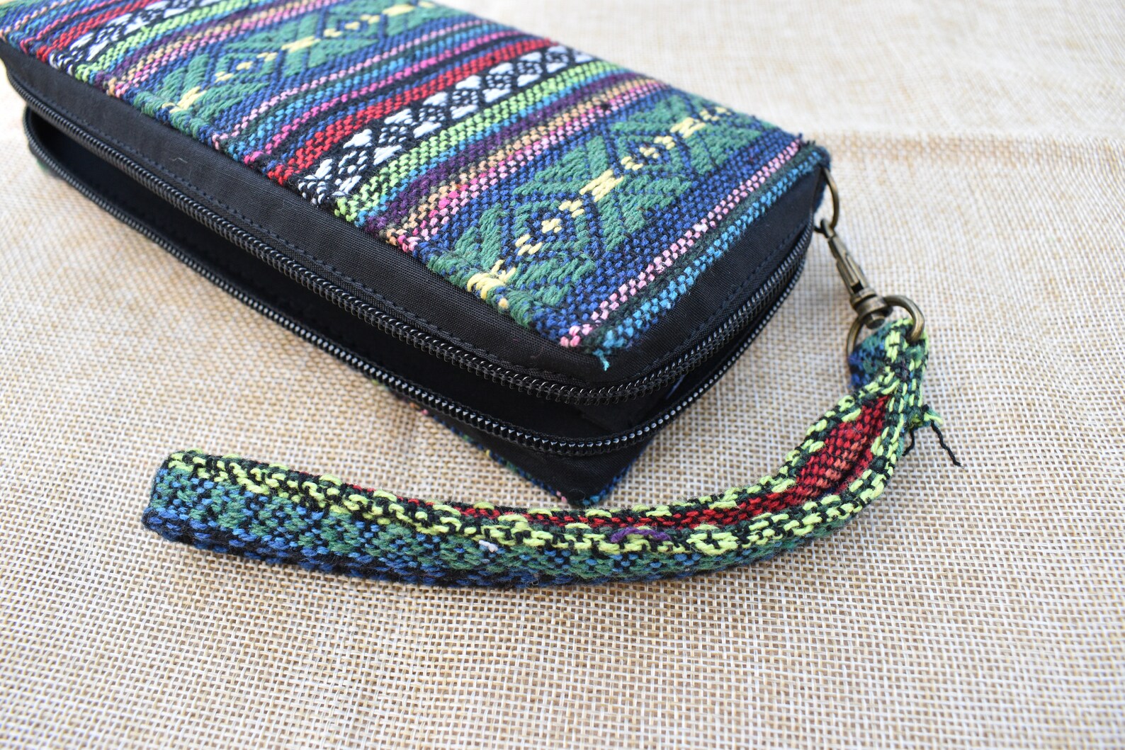 Womens Wallet Hippie Striped Nepali Fabric Ikat Colorful | Etsy