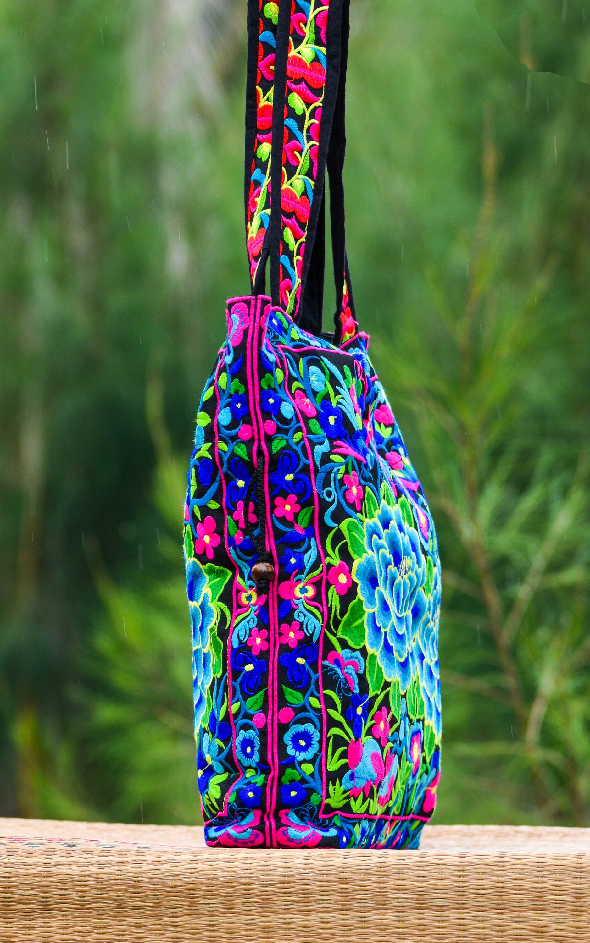 Large Hmong Bag Shoulder Bag Colorful Handbag Embroidered | Etsy