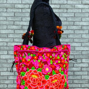 Large Hmong Bag Shoulder Bag Colorful Handbag Embroidered - Etsy