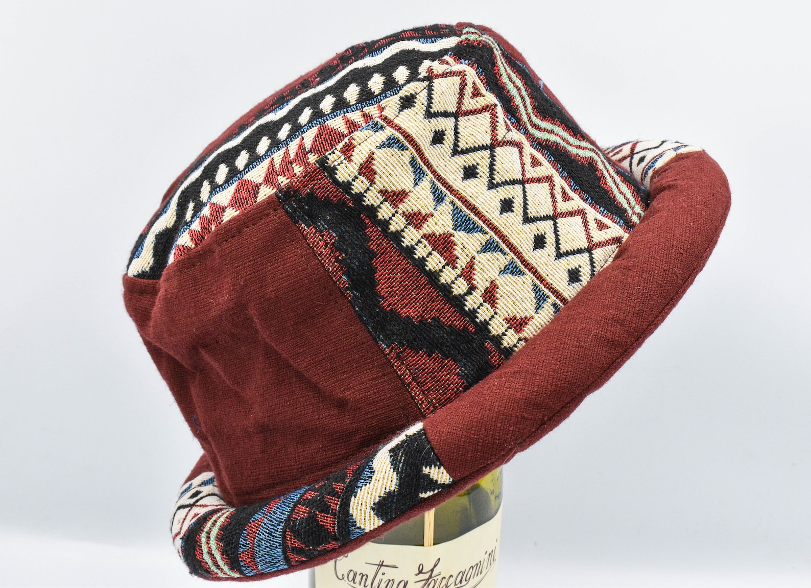 Hippie Bucket Hat Boho Hat Roll Brim Hat Thai Hat Festival | Etsy