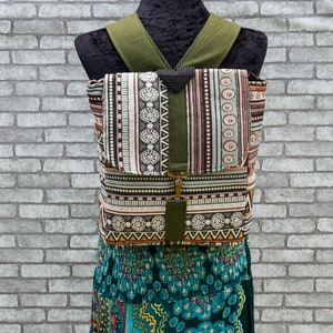 Small Backpack Purse Boho Style Square Satchel Backpack Ipad - Etsy