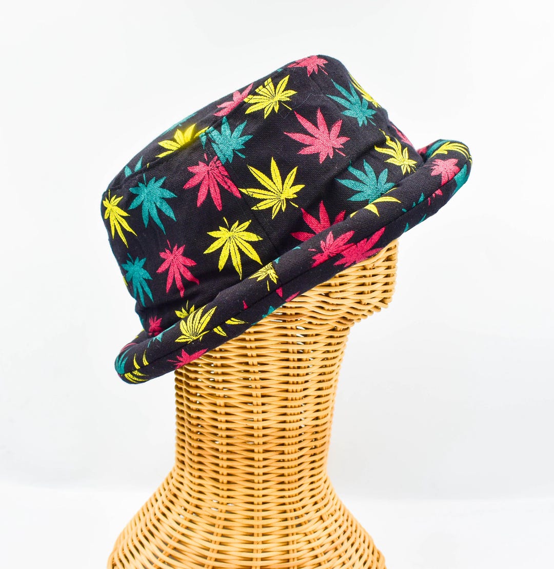 Roll Brim Hat, Legalize Weed Hat, Ganja Leaf Hat, Marley Hat, Thai Hill ...