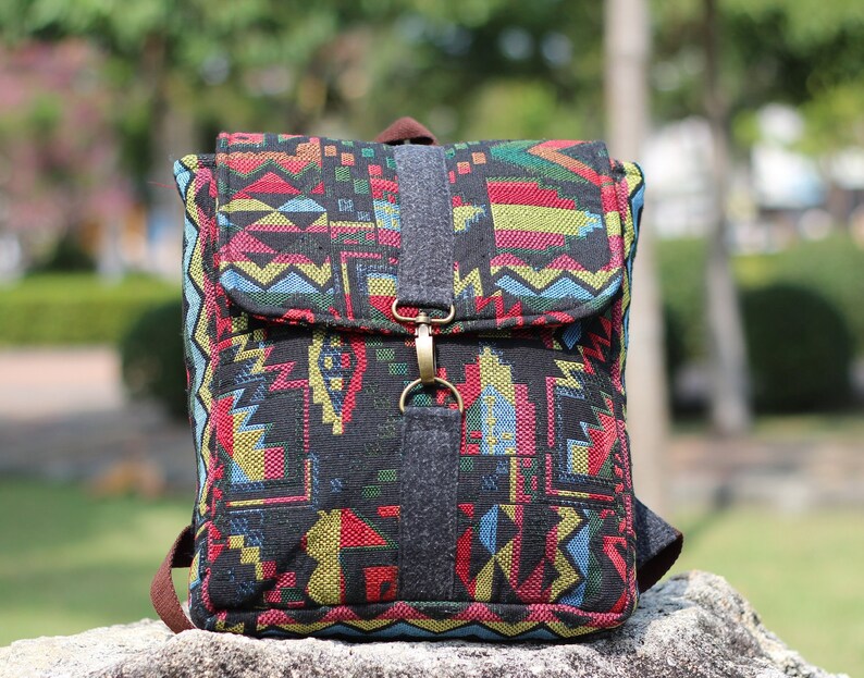 Colorful Backpack Purse Aztec Mayan Tribal Ethnic Native | Etsy