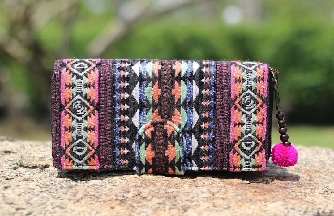 Colorful Wristlet Wallet Card Holder - Boho Wallet Purse,bi Fold Phone ...