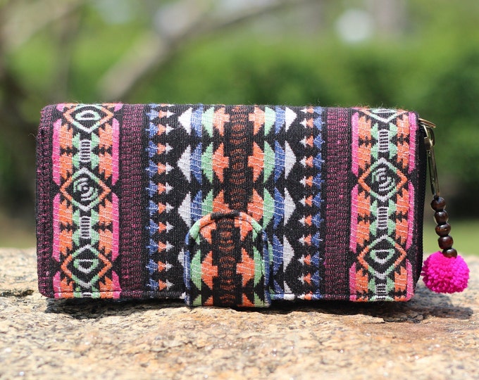 Colorful Wristlet Wallet Card Holder - Boho Wallet Purse,bi Fold Phone ...
