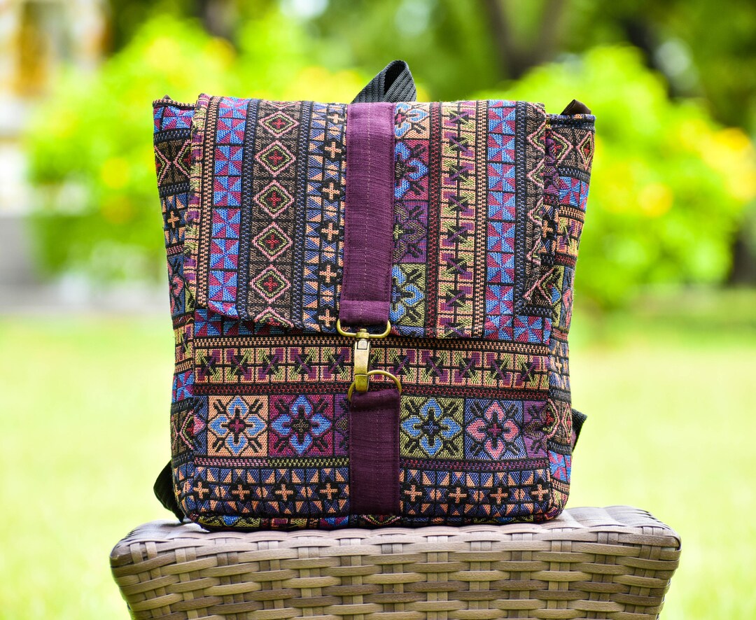 Colorful Backpack Purse Aztec Mayan Tribal - Ethnic Native Rucksack ...