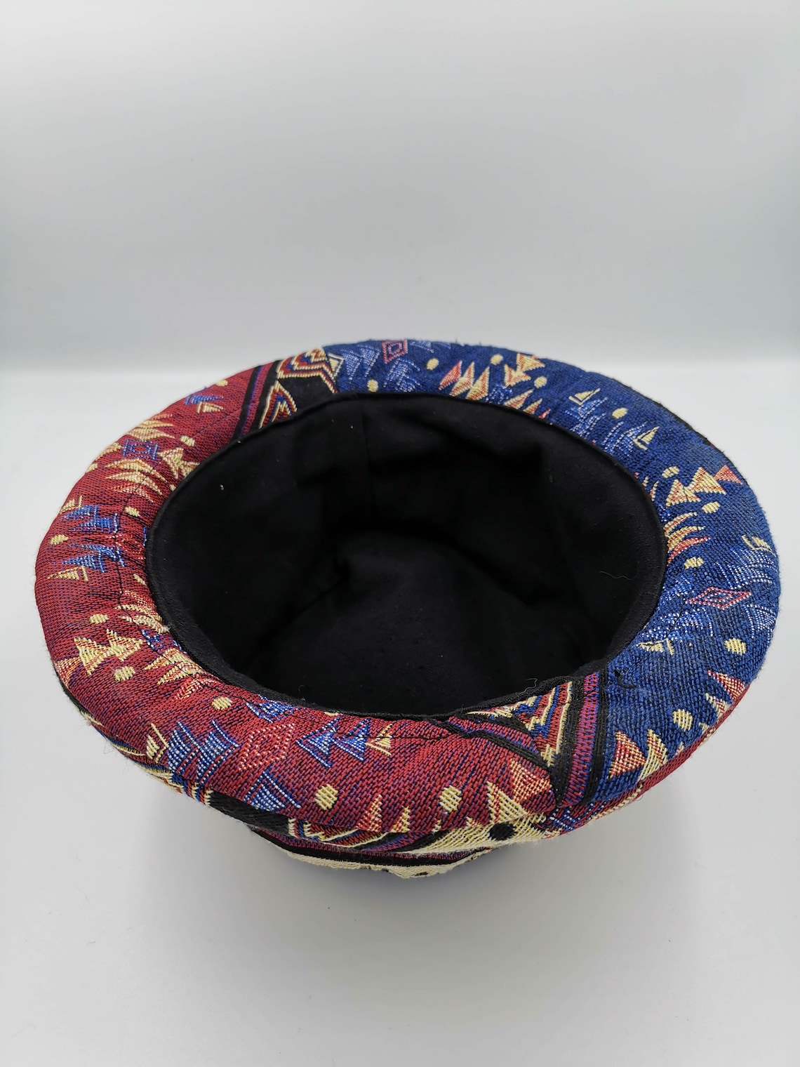 Roll Brim Bucket hat Funky hat Tribal Hat Purple Colorful | Etsy