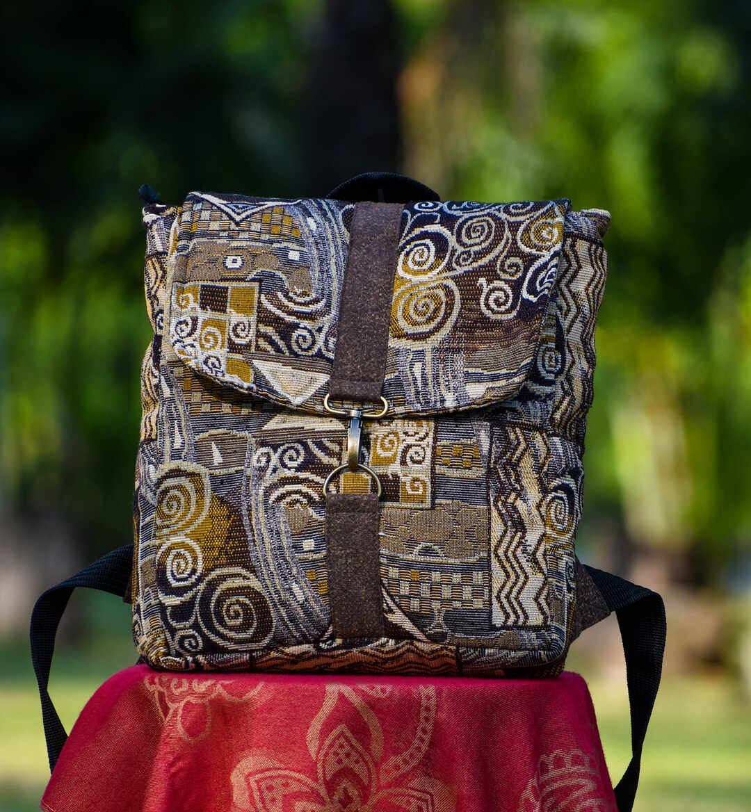 Small Backpack Purse Boho Style - Square Satchel Backpack iPad Bag ...