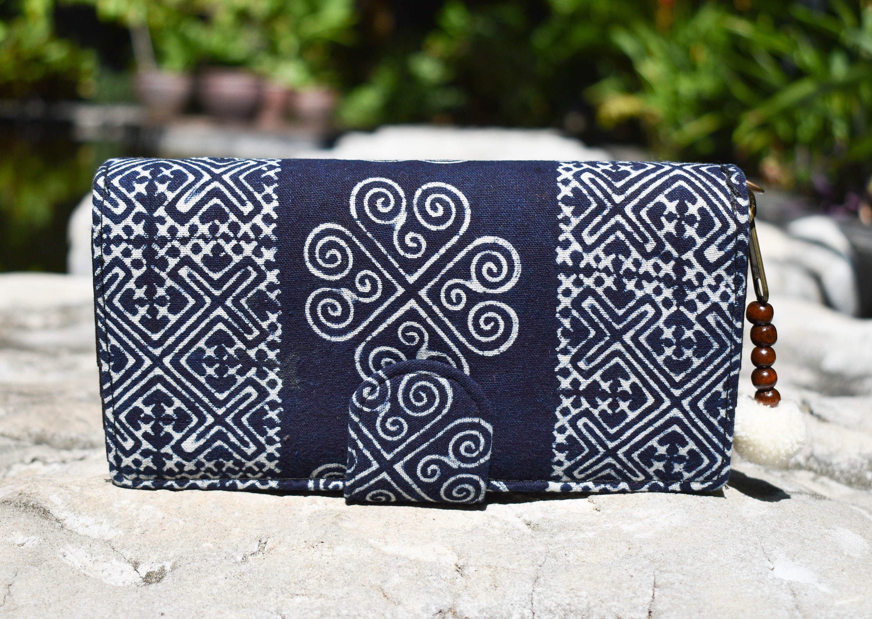 Card Holder Wallet Boho Long Wallet Hmong Phone Wallet | Etsy