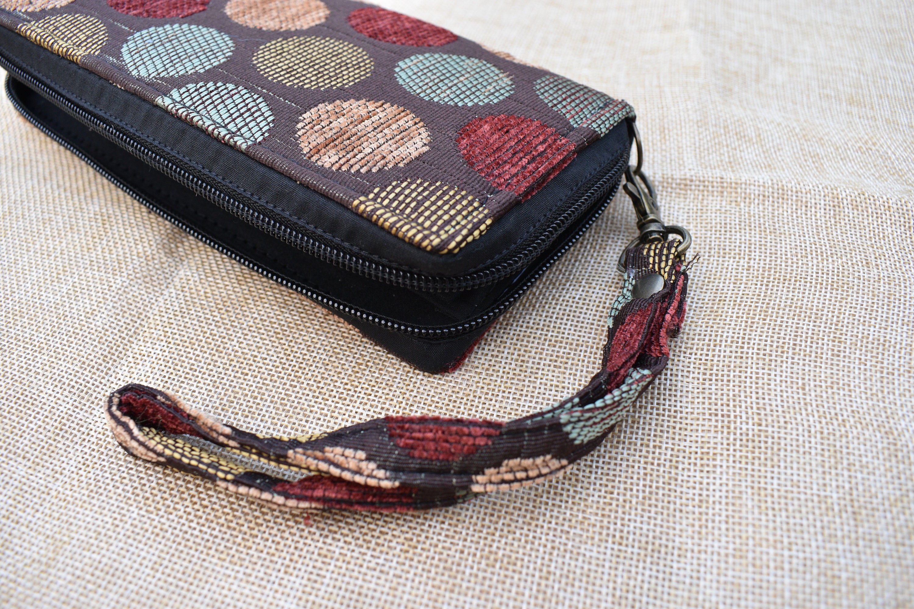 Bohemian Zippered Wallet Vintage Style Wallet Long fabric | Etsy