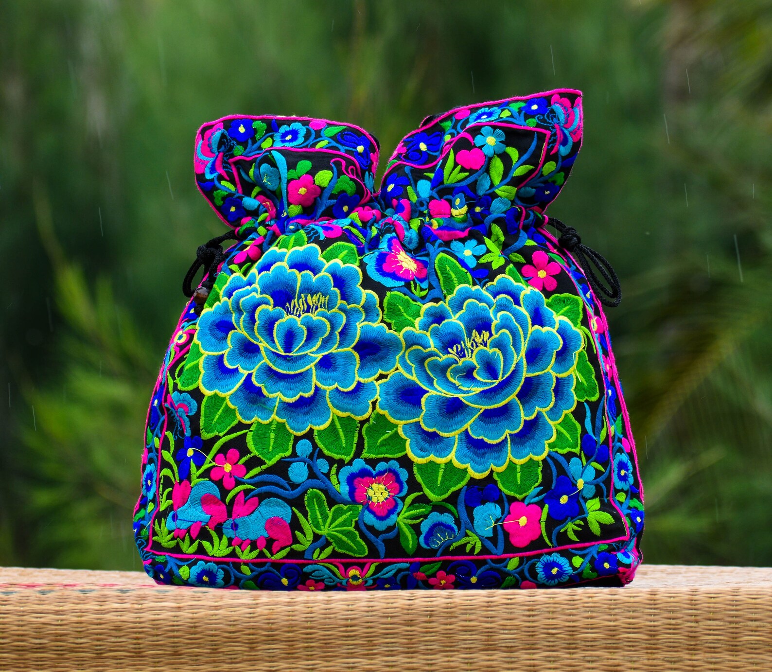 Large Hmong Bag Shoulder Bag Colorful Handbag Embroidered | Etsy